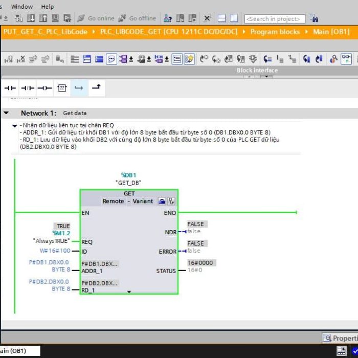 Truyền Thông PUT GET PLC Siemens | Tải Code PLC